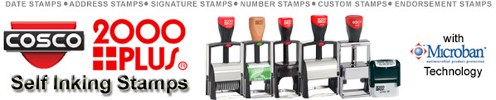 Cosco 2000 Plus Custom Self Inking Stamps and Daters